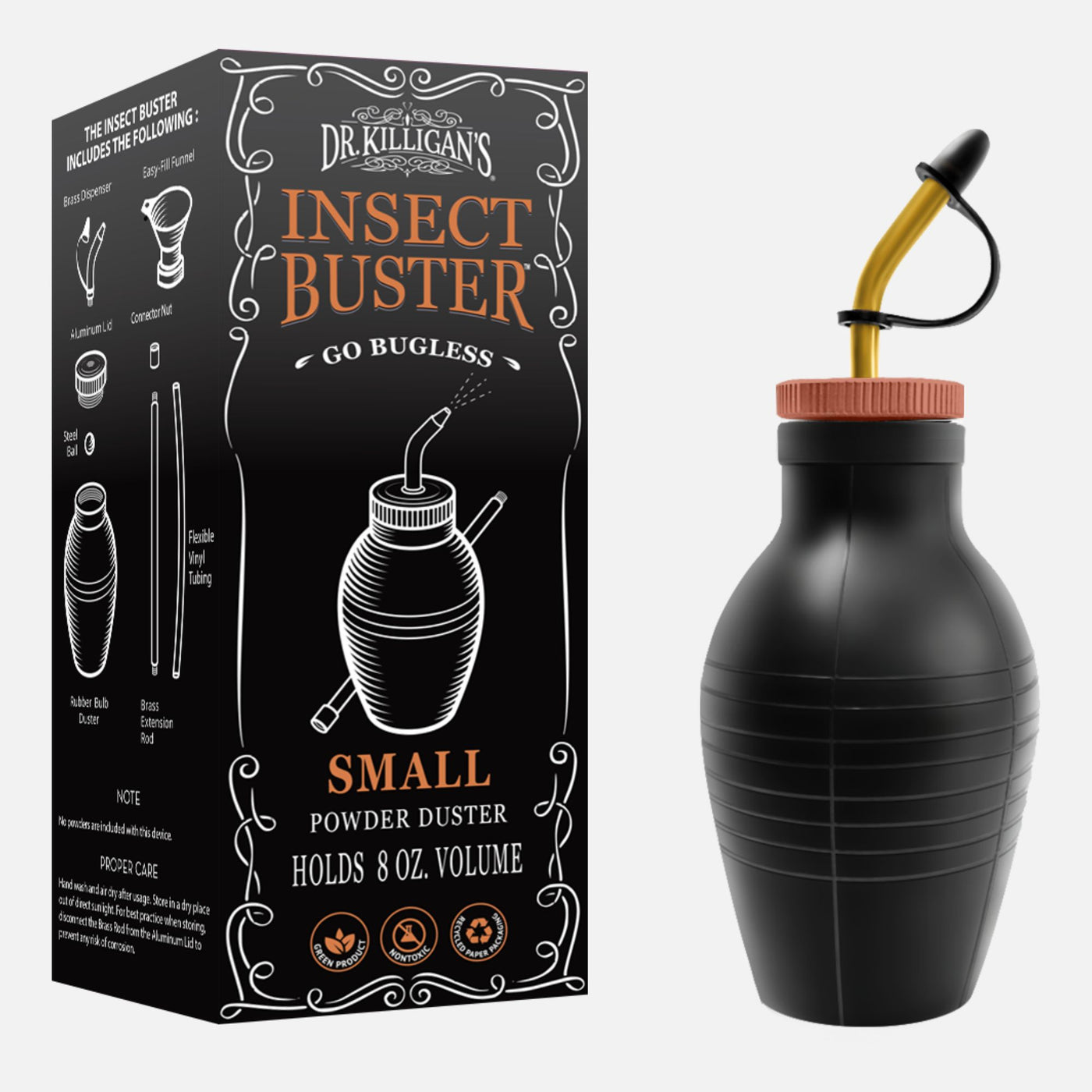 The Insect Buster | Bulb Duster for Diatomaceous Earth | Dr. Killigan's