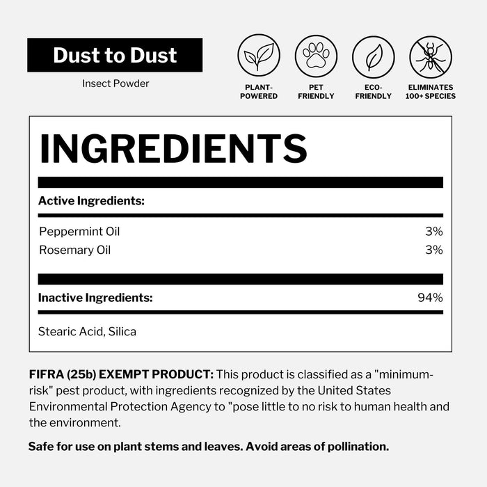 Dust to Dust Plant-Powered Insect Powder